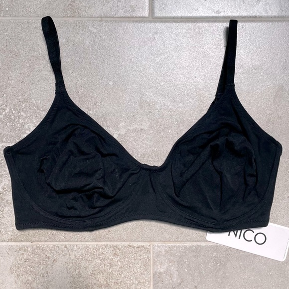 NICO | Intimates & Sleepwear | Nwt Nico Wireless Full Cup Bra Black 34d ...